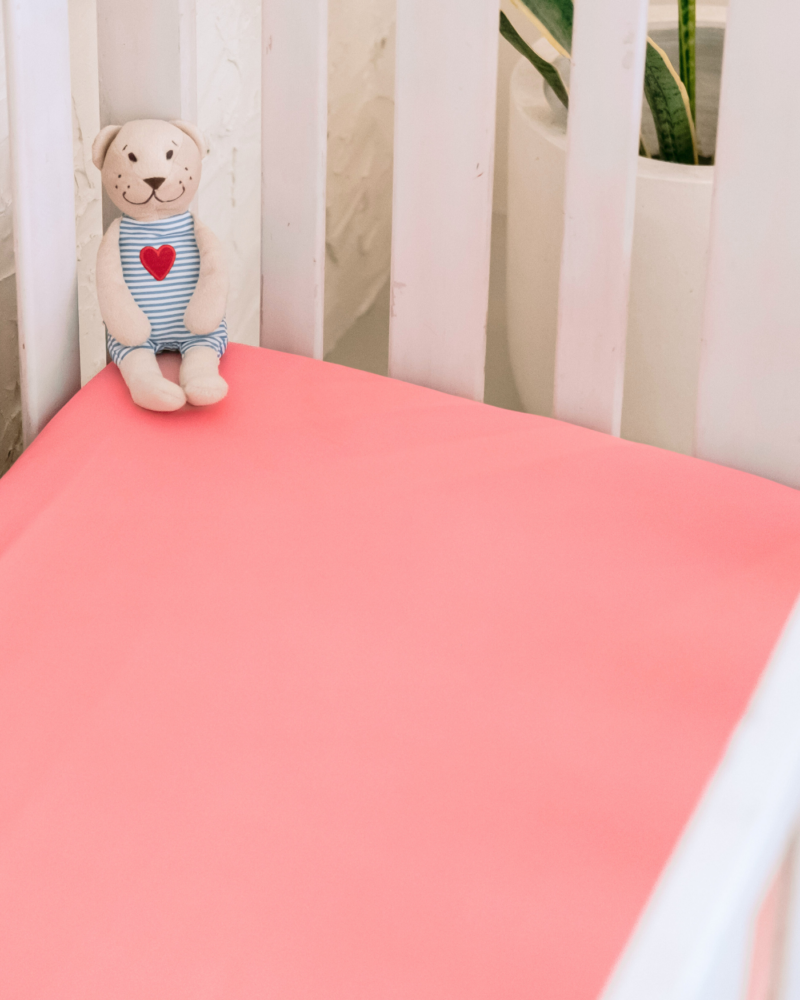 SUMMER CRIB SHEET - CHERRY PINK - Japheth Chiara